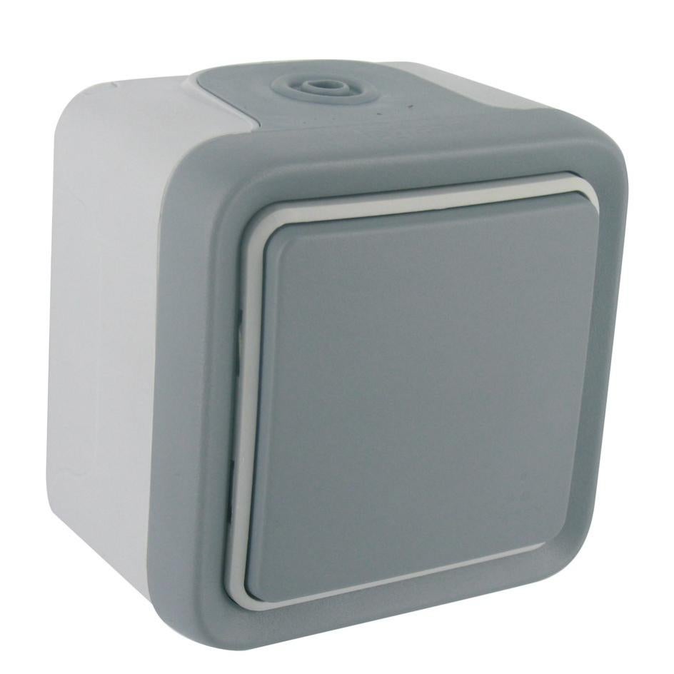 Interrupteur en saillie Legrand - Plexo - Gris - Simple | Leroy Merlin