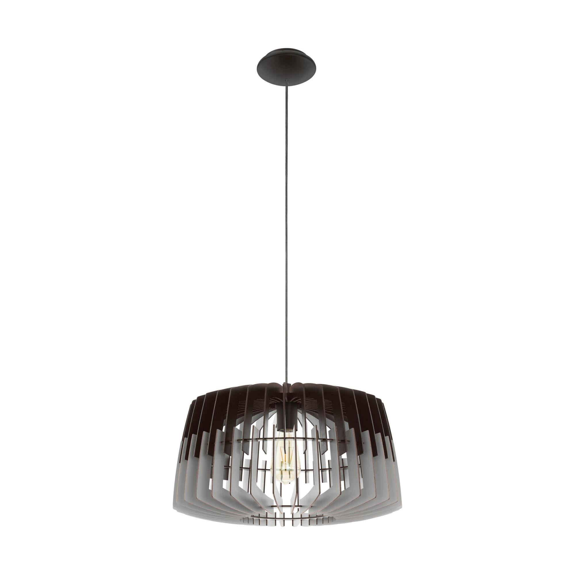 Lámpara Colgante Eglo Artana Gris y Negro 1 Bombilla E27 48cm | Leroy ...