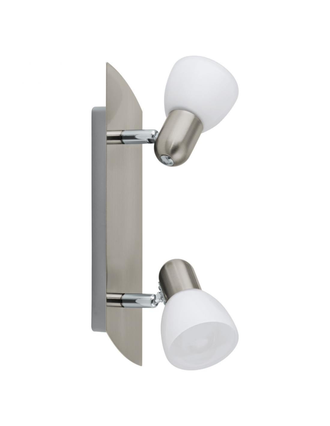 Foco 2 luces cristal satinado - Eglo Enea | Leroy Merlin