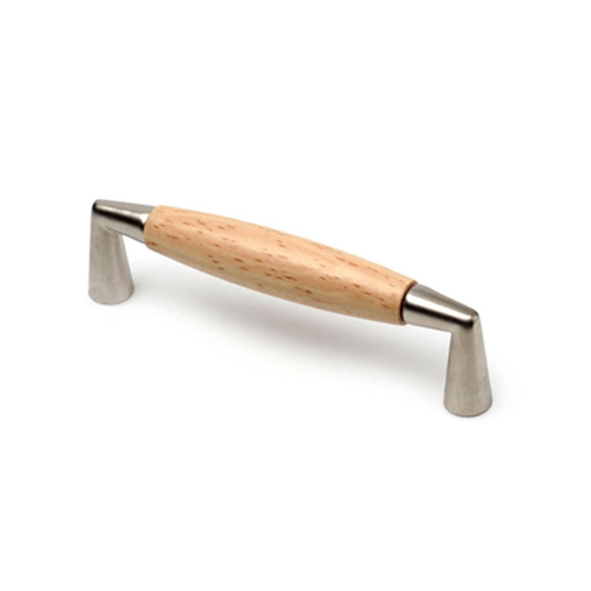 Poignée en bois avec finition en nickel, avec des dimensions ...