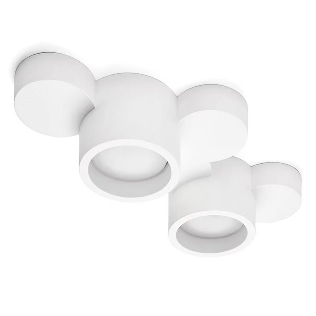 Plafoniera sforzin illuminazione chio t278 gx53 led gesso lampada ...