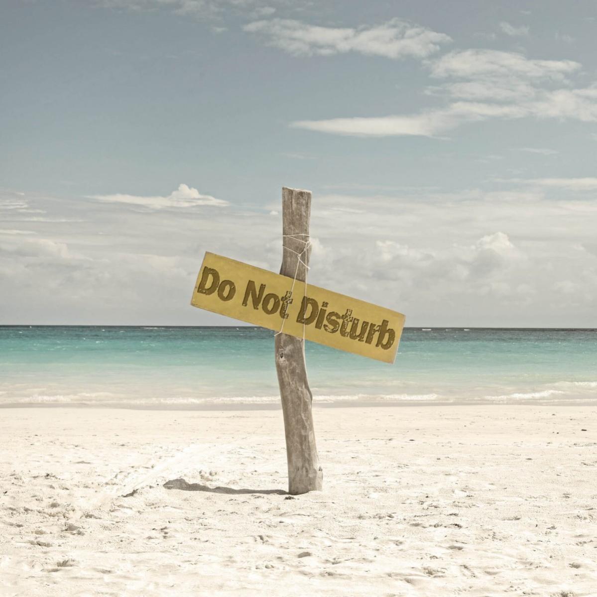 Tableau sur verre do not disturb 45x45 cm | Leroy Merlin