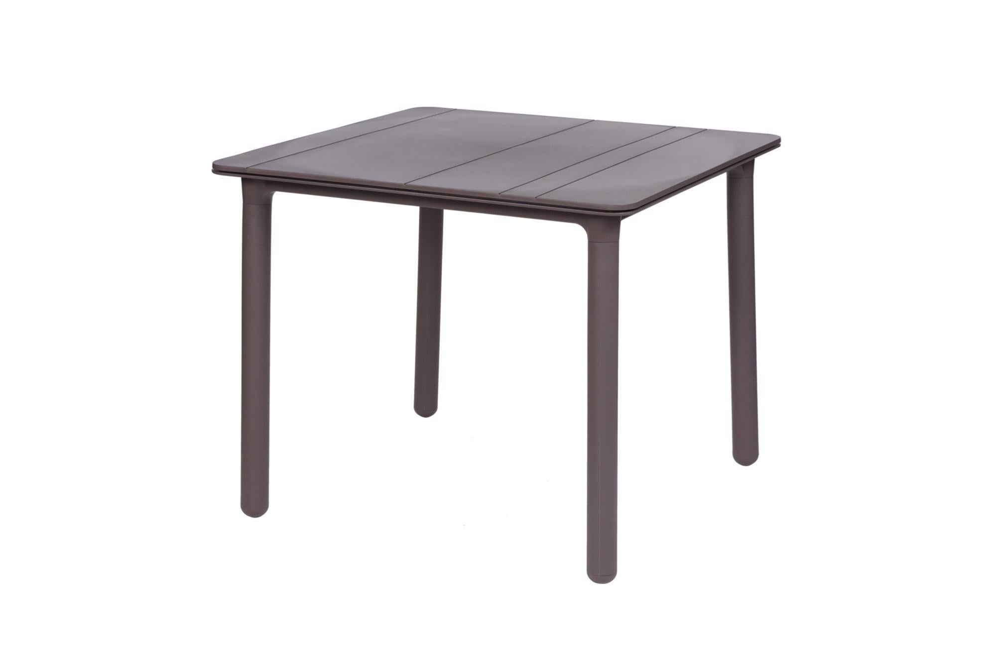 Garbar NOA Mesa Cuadrada Interior, Exterior 90x90 Pie Chocolate ...