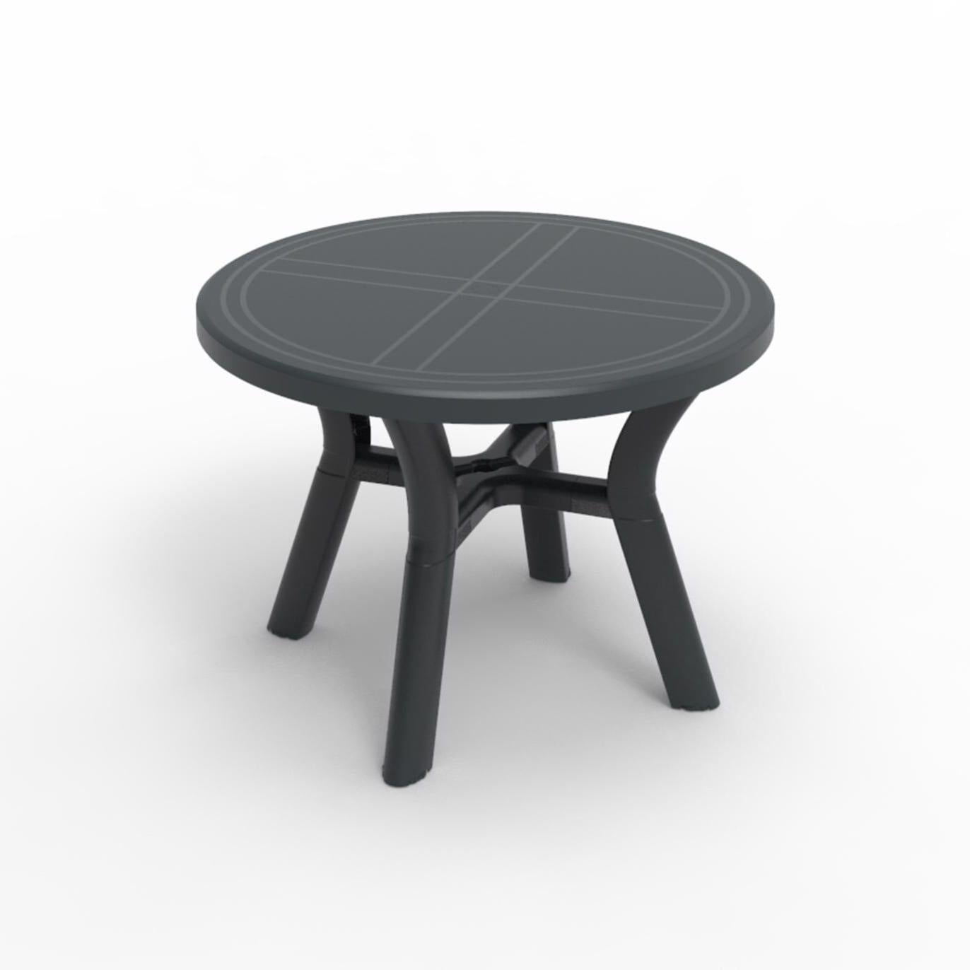 Garbar JAZMIN Mesa Redonda Interior, Exterior Ø100 Antracita | Leroy Merlin