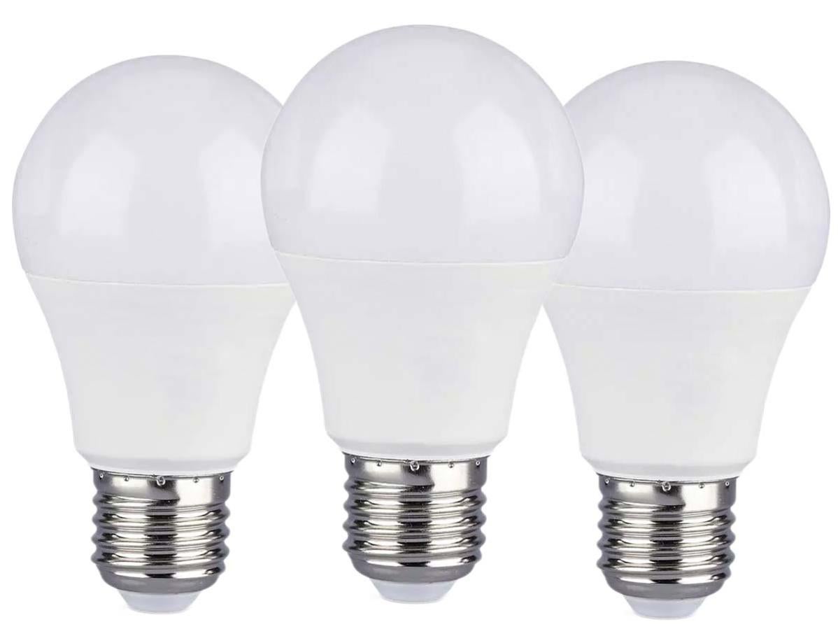 3 PZ Lampada Led E27 A60 9W Bianco Caldo 2700K Bulbo Sfera 806 Lumen ...