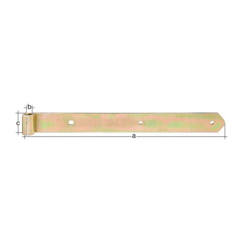 Penture L.1200x16x45mm S.5mm D.16mm Acier galvanisé jaune rd GAH ...