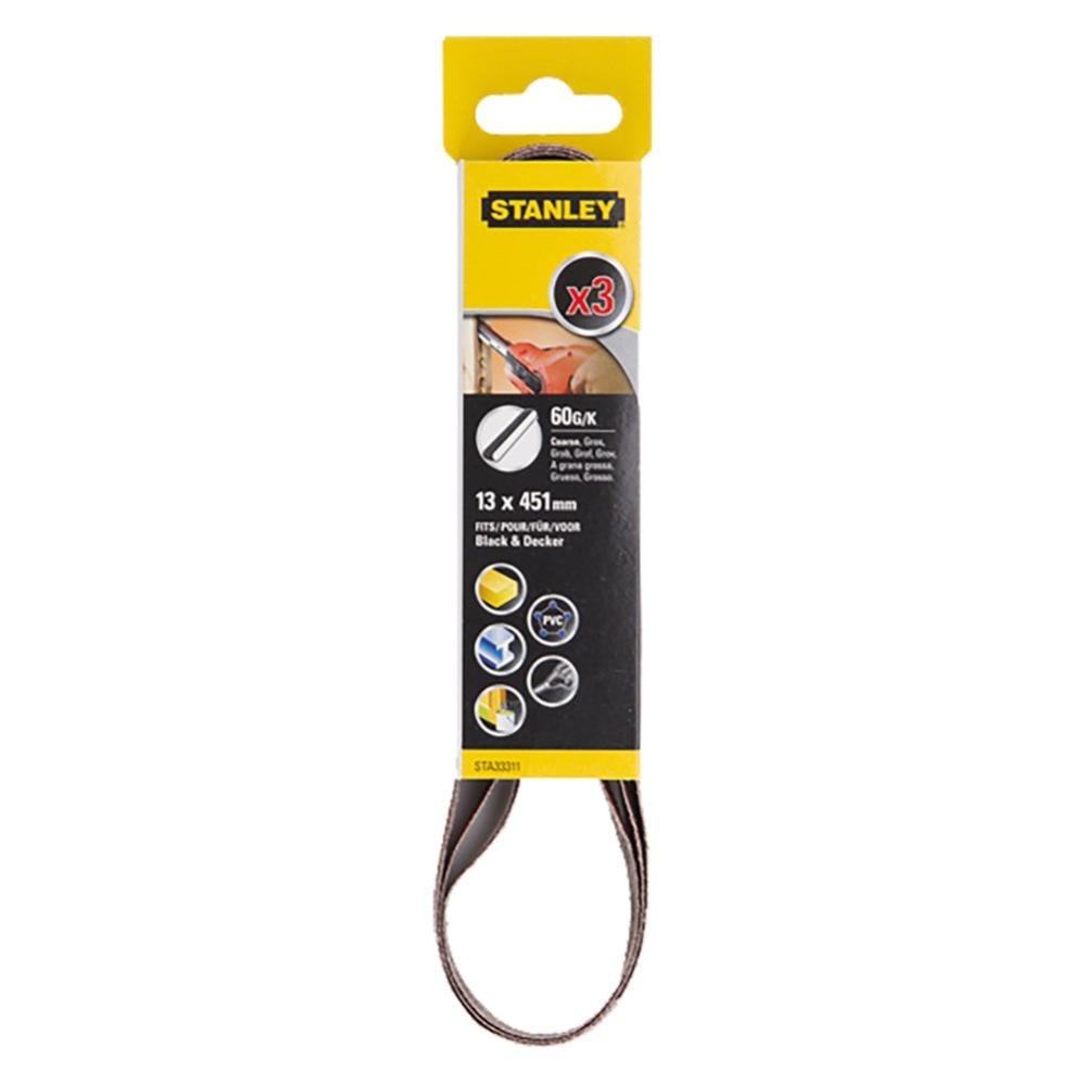 STANLEY STA33311-XJ - 3 Cintas para lima electrica 13 x 451mm. Grano 60 ...