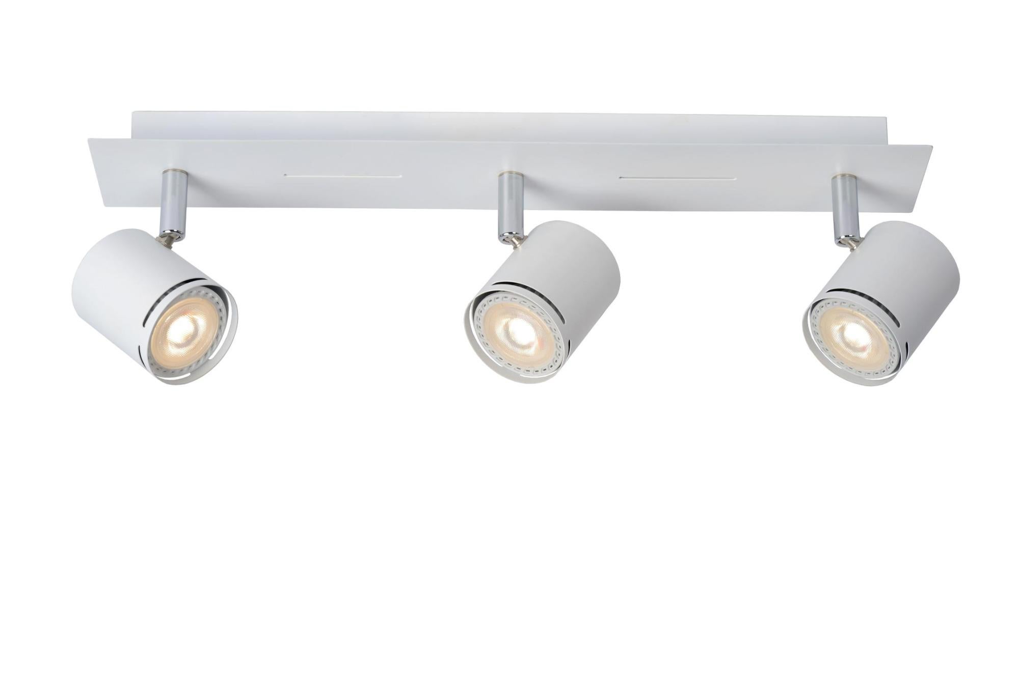 Lucide RILOU - Spot plafond - LED Dim. - GU10 - 3x5W 3000K - Blanc ...