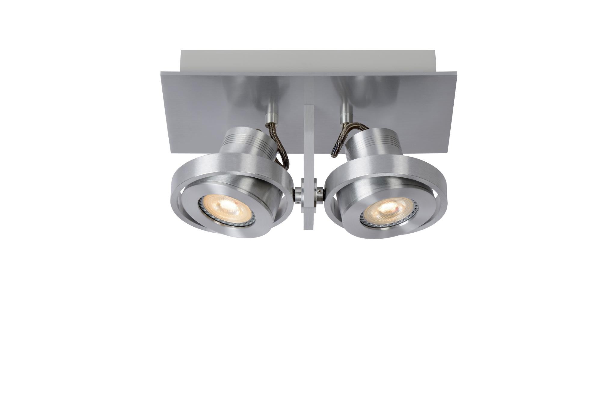 Lucide LANDA - Spot plafond - LED Dim to warm - GU10 - 2x5W 2200K/3000K ...