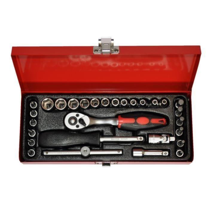 Coffret cliquet + douilles 1/4 | Leroy Merlin