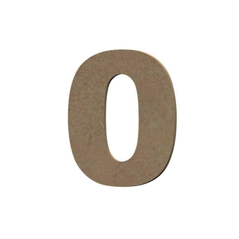 Chiffre 0 en bois MDF à décorer - 8 cm - Gomille | Leroy Merlin