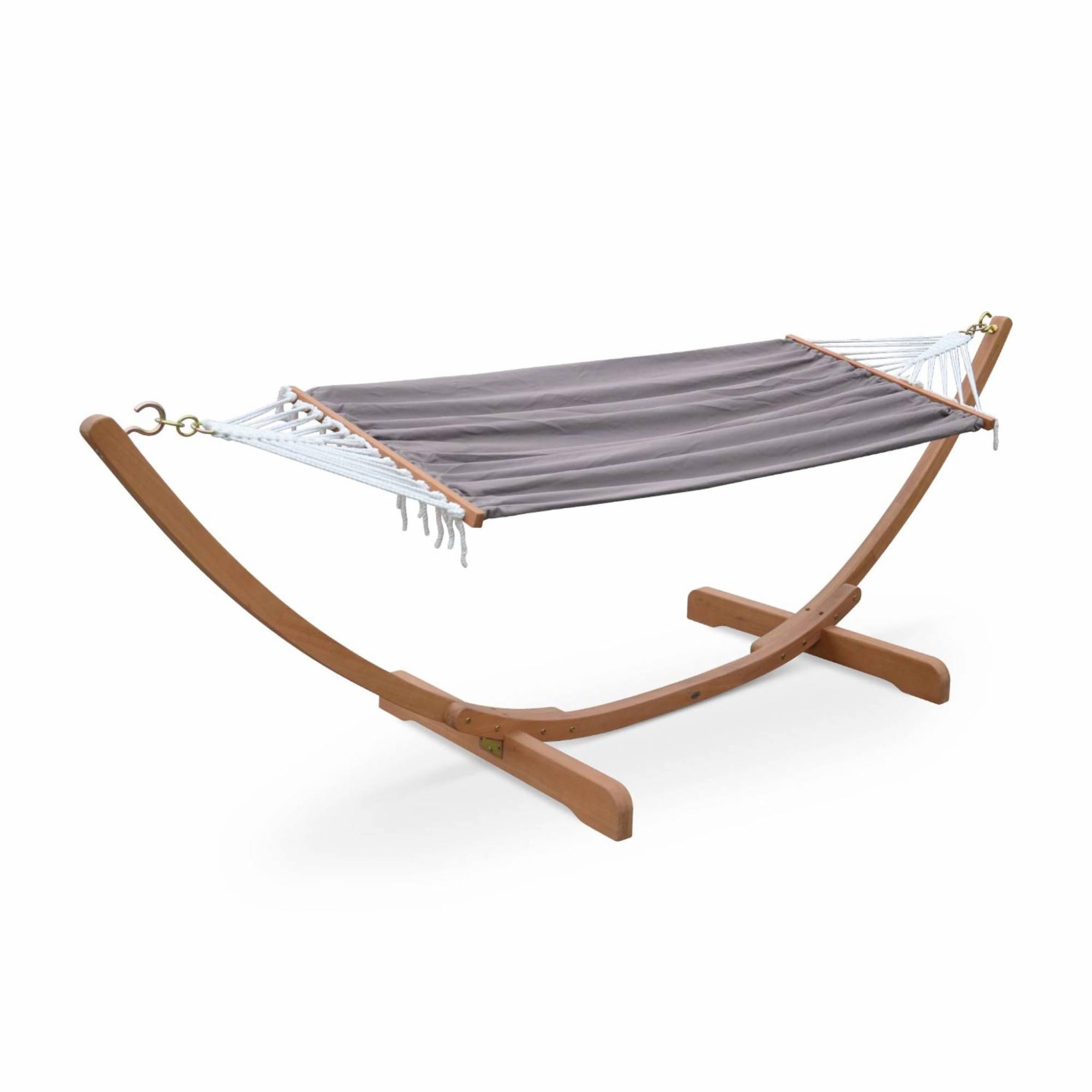 Amaca in legno - Modello: Amaca, dimensioni: 317x100cm, con telo in ...