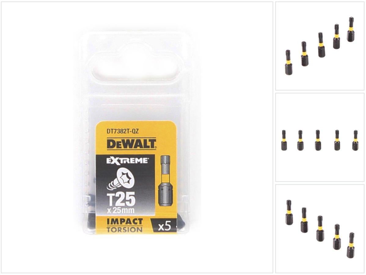 DeWalt DT 7382 T Impact Torsion Punta T25 da 25 mm - 5 pezzi | Leroy Merlin