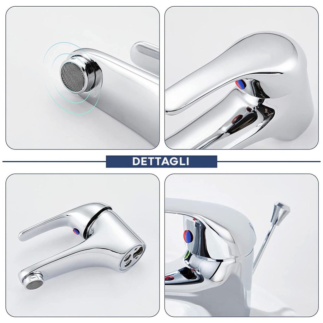 Rubinetto Lavabo In Acciaio Inossidabile Futura 1601 Kit Con Scarico ...