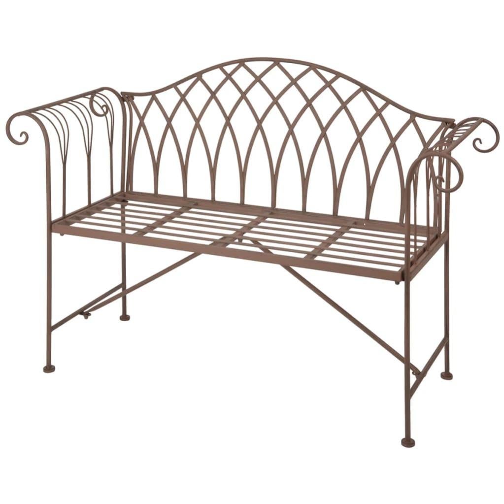 Esschert Design Banco de jardim em metal estilo inglês antigo MF009 ...