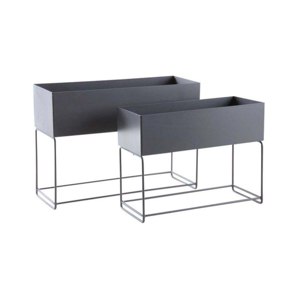 Piantane da giardino rettangolari in metallo (set di 2) | Leroy Merlin