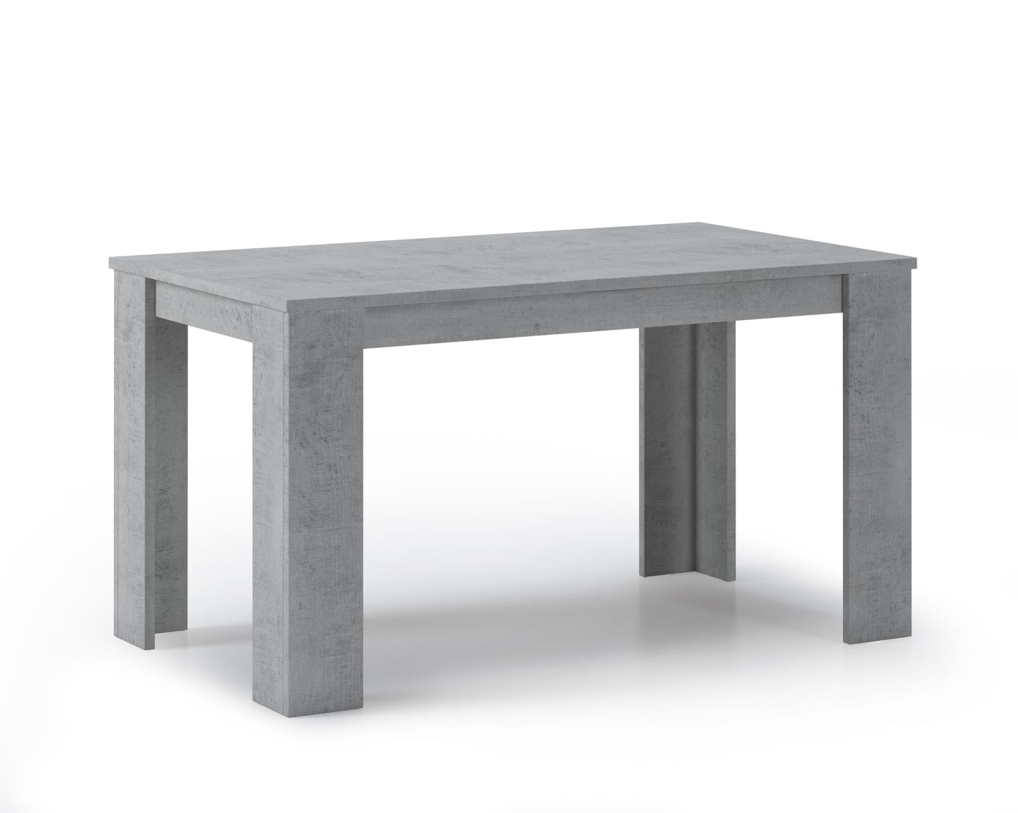 Mesa de Comedor WIND de 140 cm, Color CEMENTO, Medidas: 80 Ancho x 138 ...