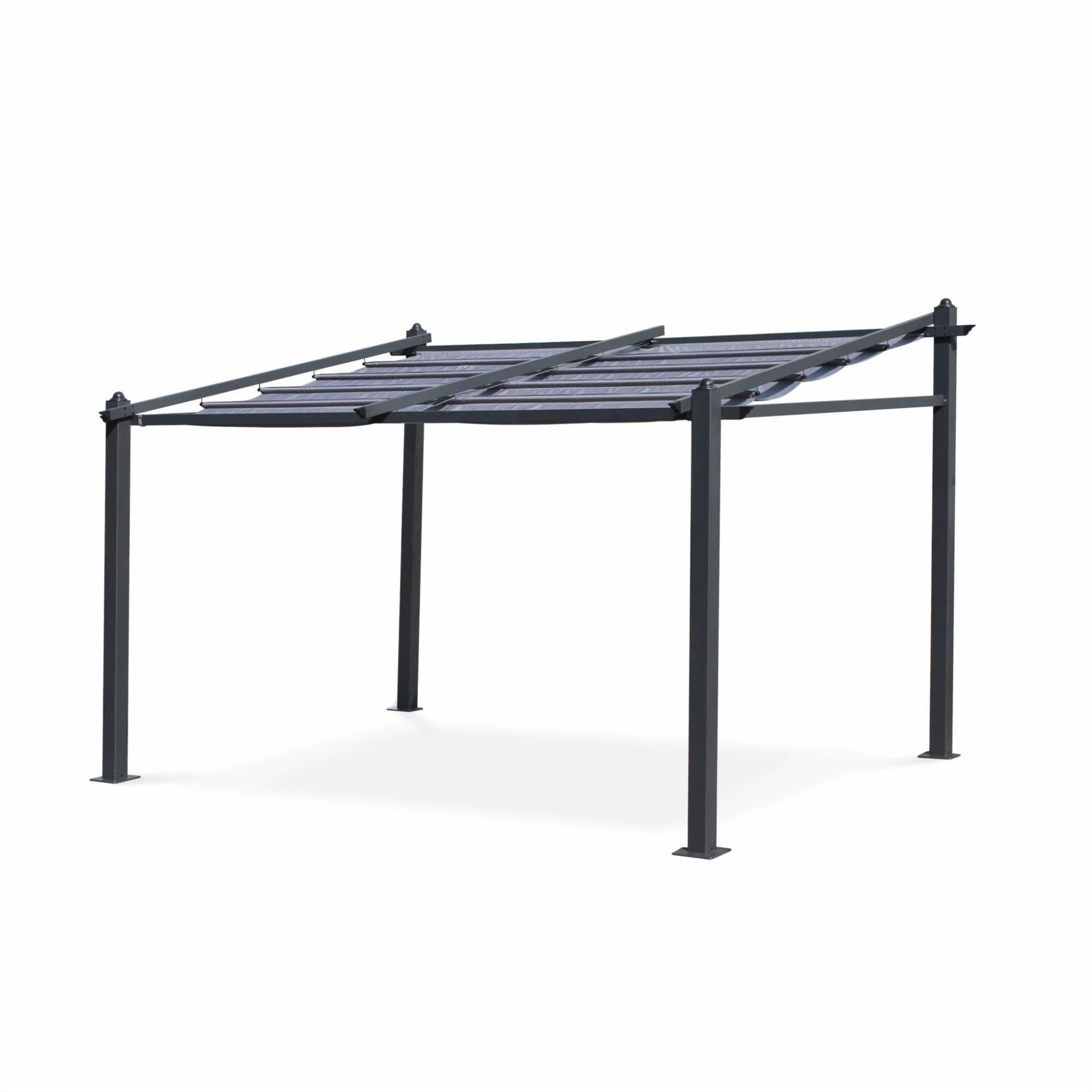Pergola de pared, Aluminio, Gris, 3x4m, Murum | Leroy Merlin