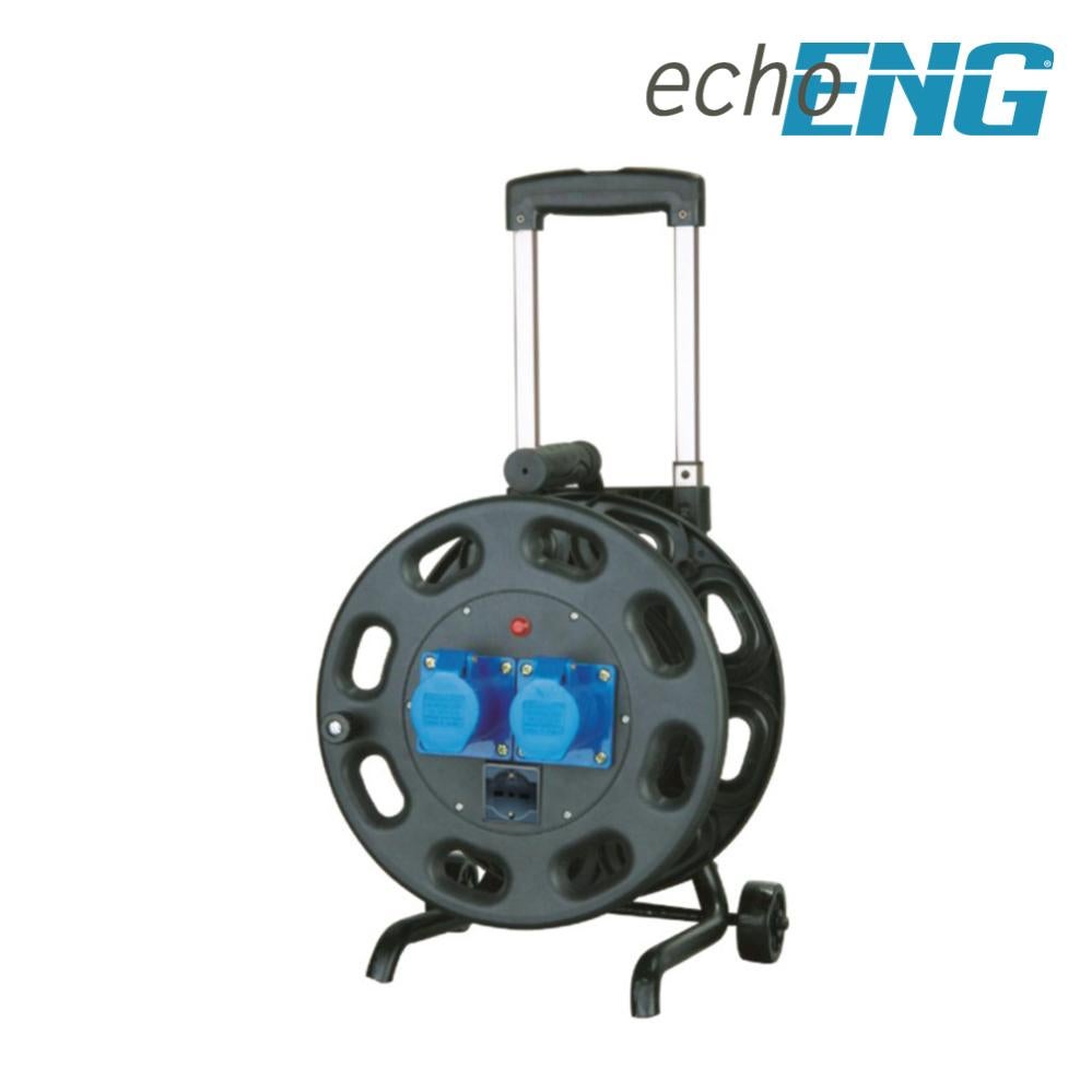 Prolunga Elettrica Industriale Con Avvolgicavo Carrellato 230v-16a 2p ...