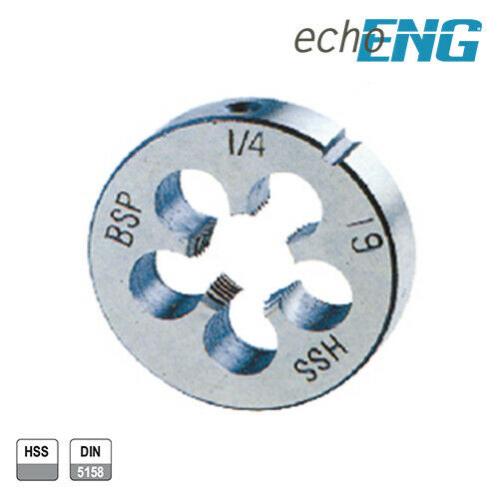 Filiera Tonda In Hss Filettatura Tubi Gas Cilindrica Bsp G1-1/2 - Ut 10 ...