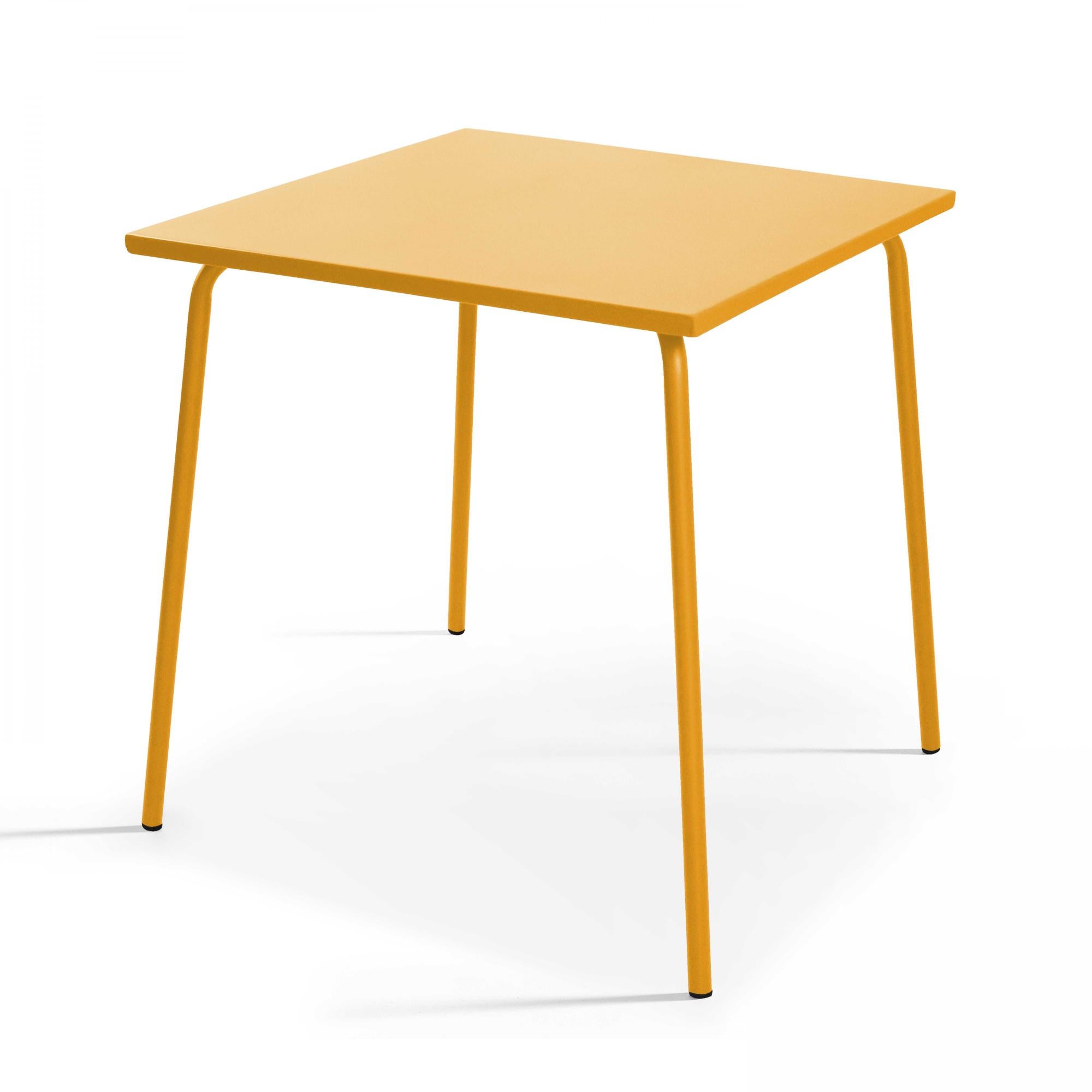 Tavolo da giardino quadrato in metallo giallo | Leroy Merlin