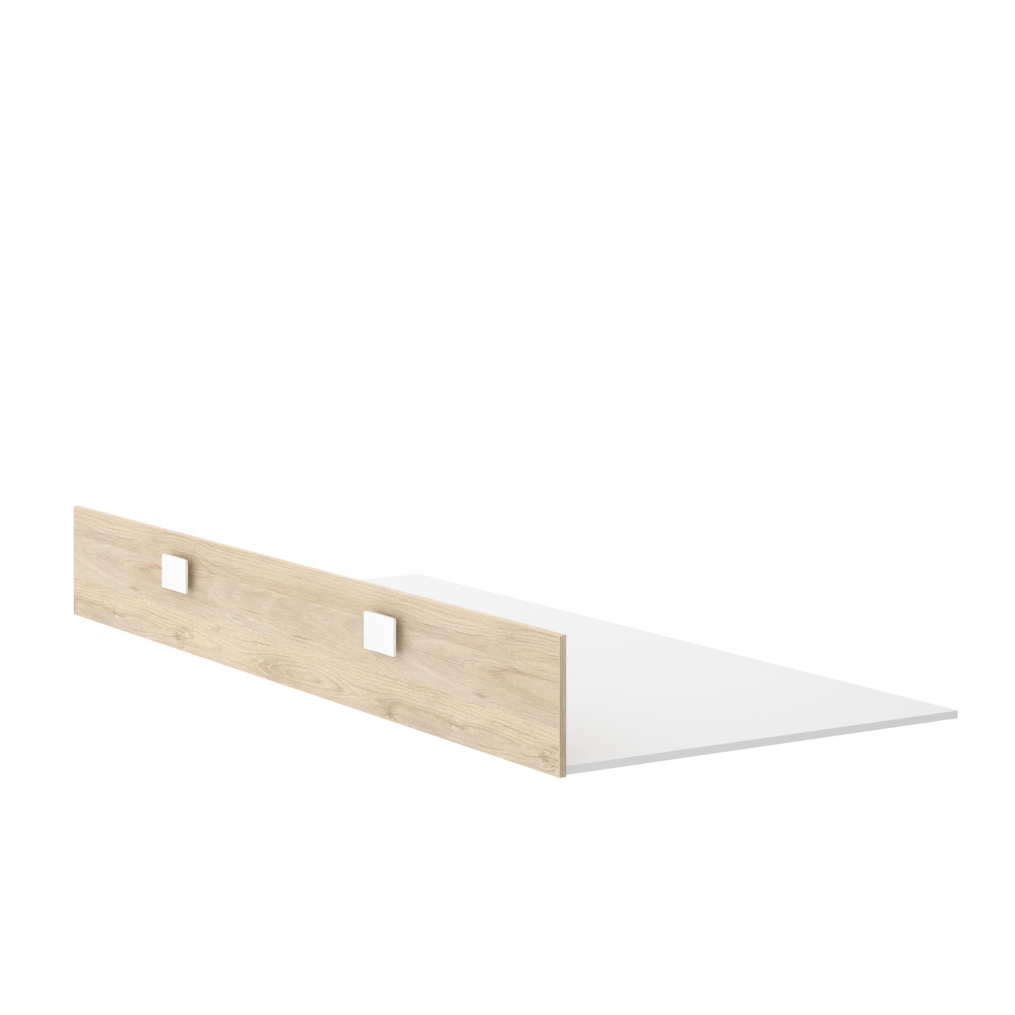 Letto a strascico Dina - Rovere naturale e bianco 25 A X 190 AN X 93 P ...