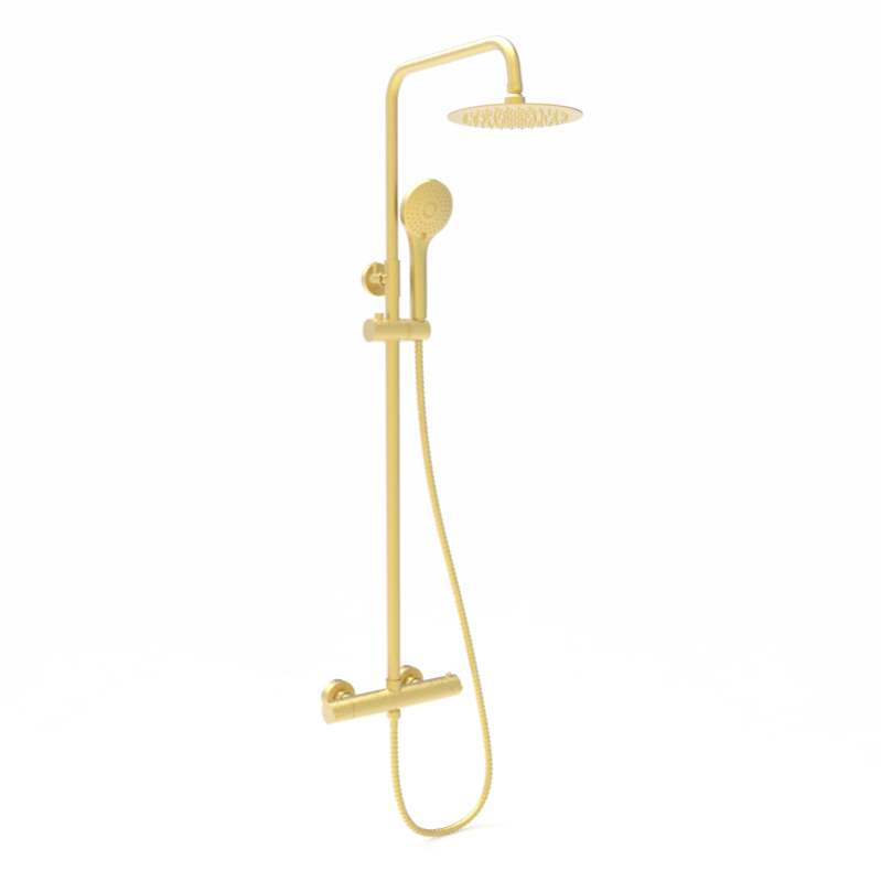 RTT TERMOSTÁTICO 100% LATÓN-Set|Colonna Doccia Oro Opaco | Leroy Merlin