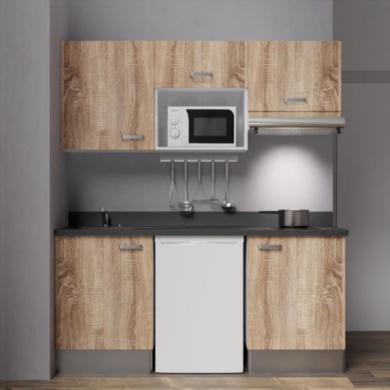 Kitchenette K29 - 180 cm avec emplacement frigo top, hotte et micro ...