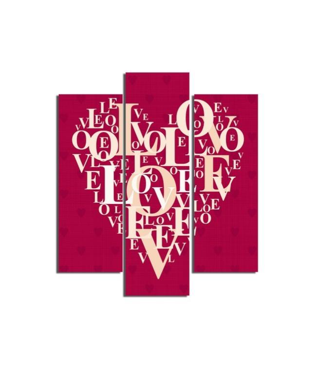 Tableau Saint-valentin Multicouleur - 57 X 0,3 X 60 Cm - Homemania ...