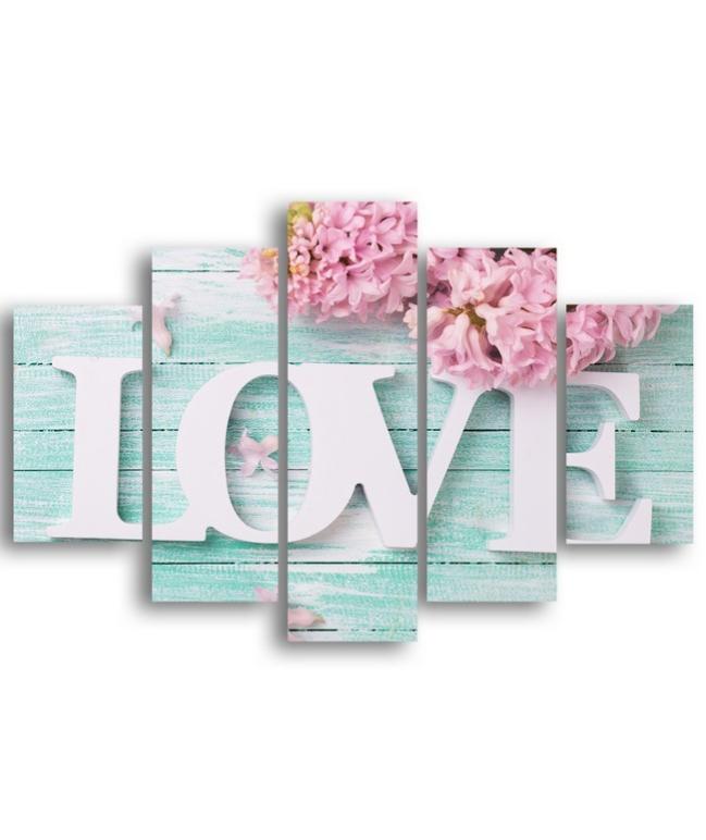 Tableau Saint-valentin Multicouleur - 95 X 0,3 X 60 Cm - Homemania ...