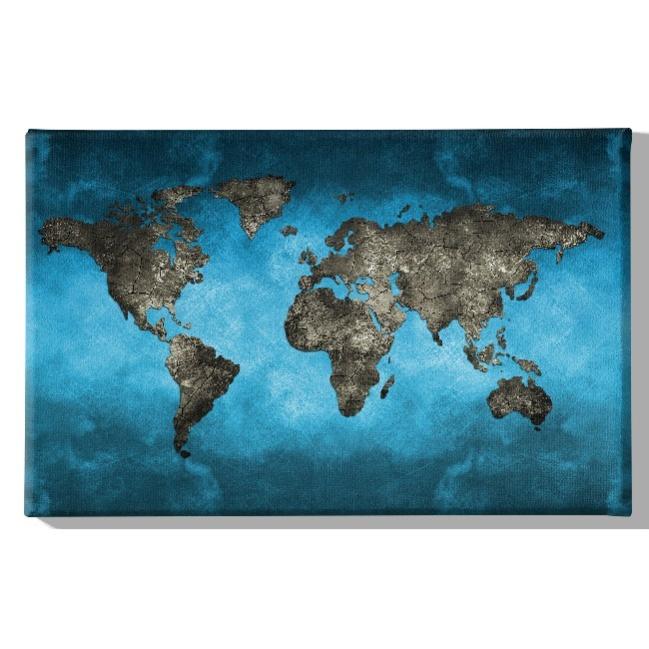 Tableau Monde Multicouleur - 45 X 3 X 70 Cm - Homemania | Leroy Merlin