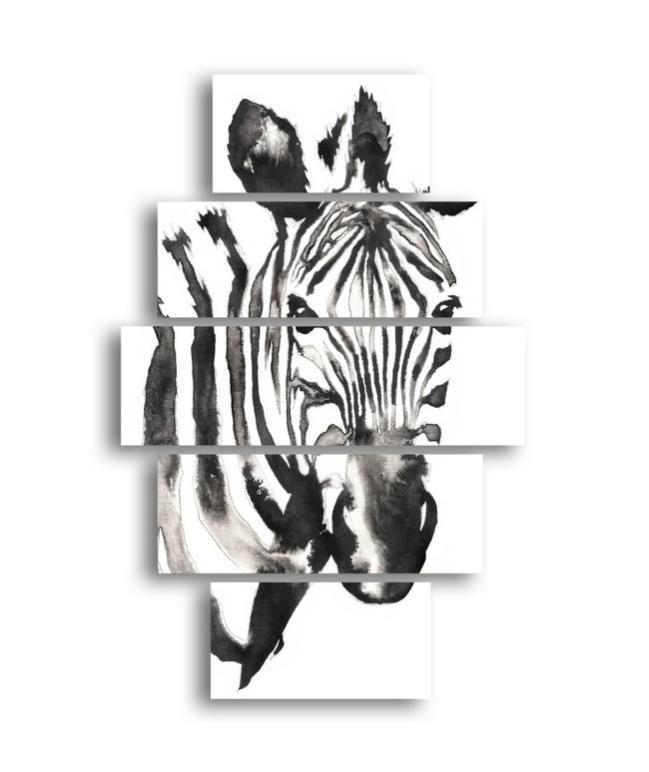 Tableau Zebra Multicouleur - 95 X 0,3 X 60 Cm - Homemania | Leroy Merlin