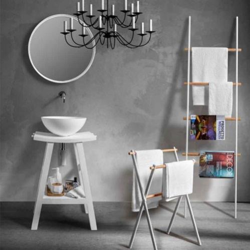 Lavabo bagno moderno da appoggio in resina, lavandino sospeso Cipì con ...