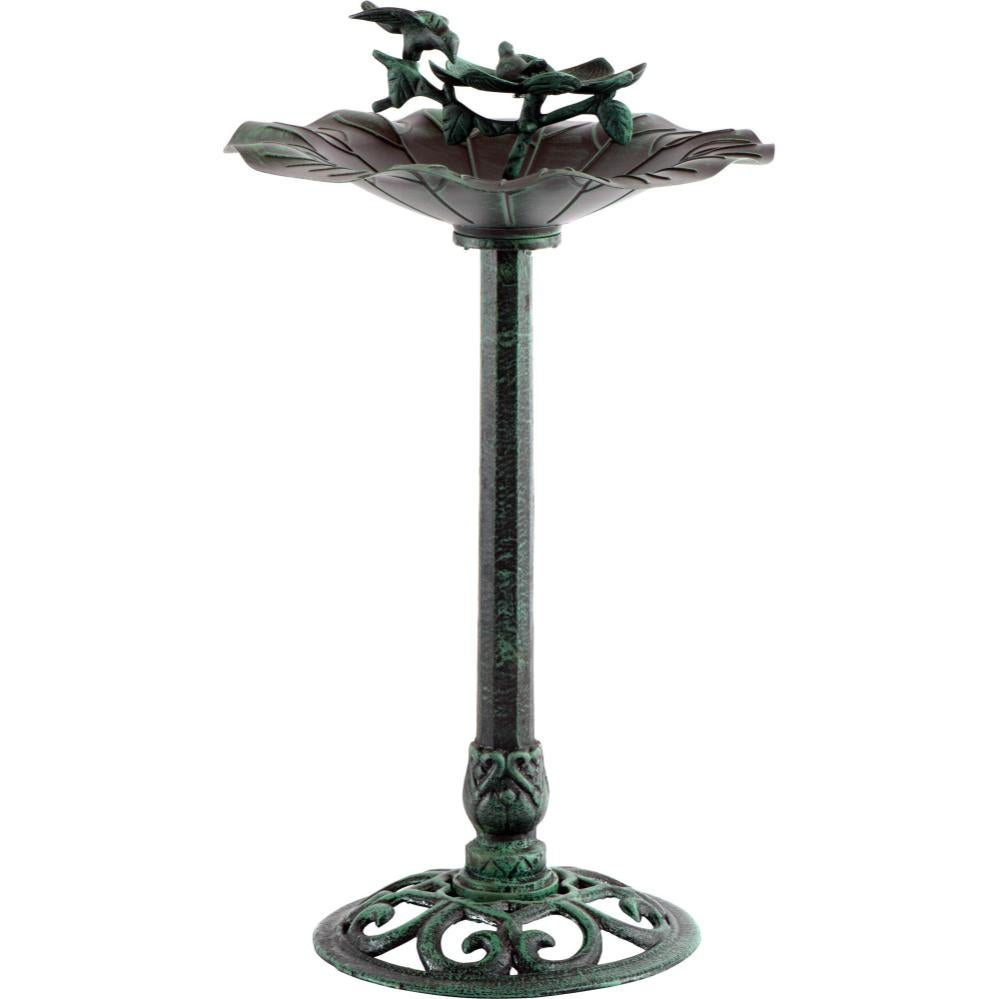 Bassin à oiseaux sur pied en fonte Tulipe JARDINDECO | Leroy Merlin