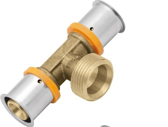 Lot 2pcs Té Mâle À Visser Multicouche 26 - 3/4 - 26 Profil (th)certifie ...