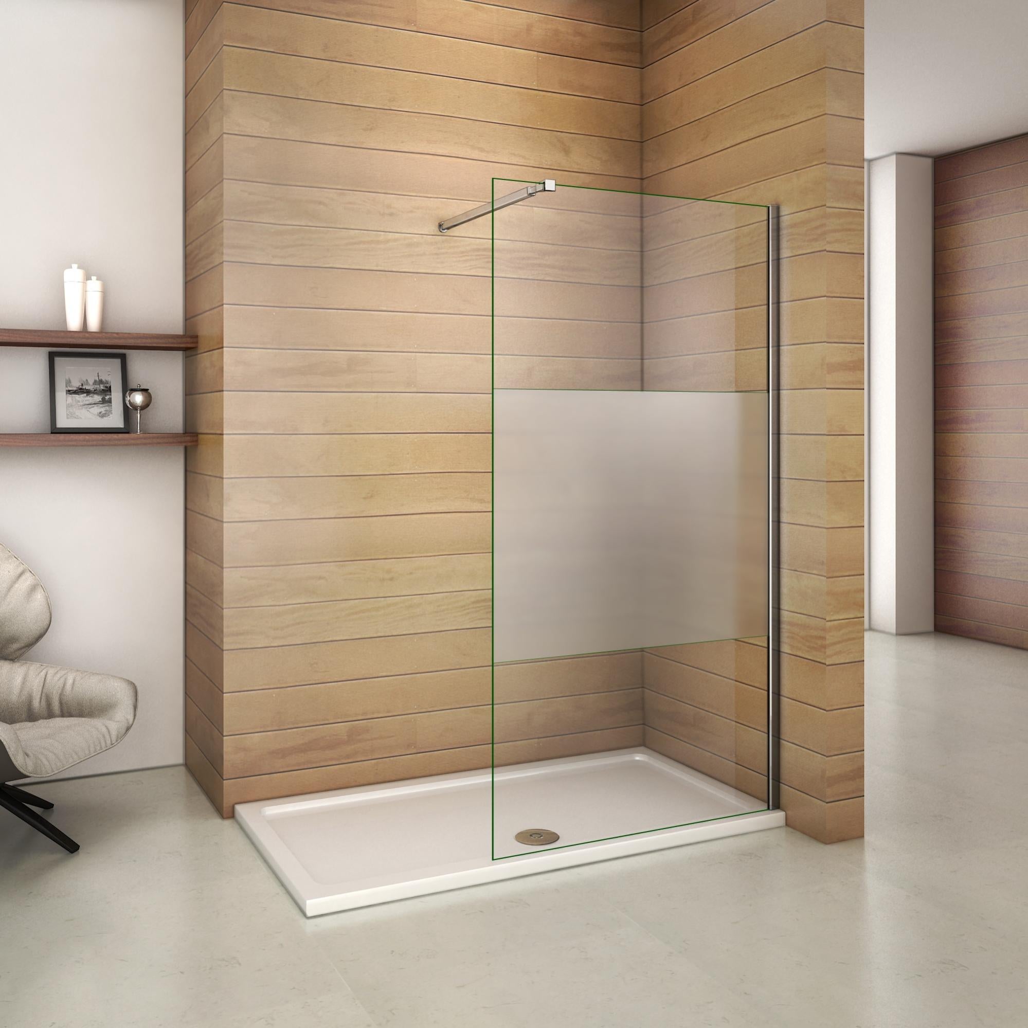 Aica Italy Walk In Parete Doccia 100x200cm Vetro Temperato Anti ...