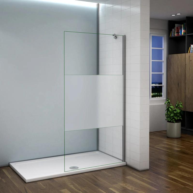 Aica Italy Walk In Parete Doccia 90x200cm Vetro Temperato Anti-frantumi ...