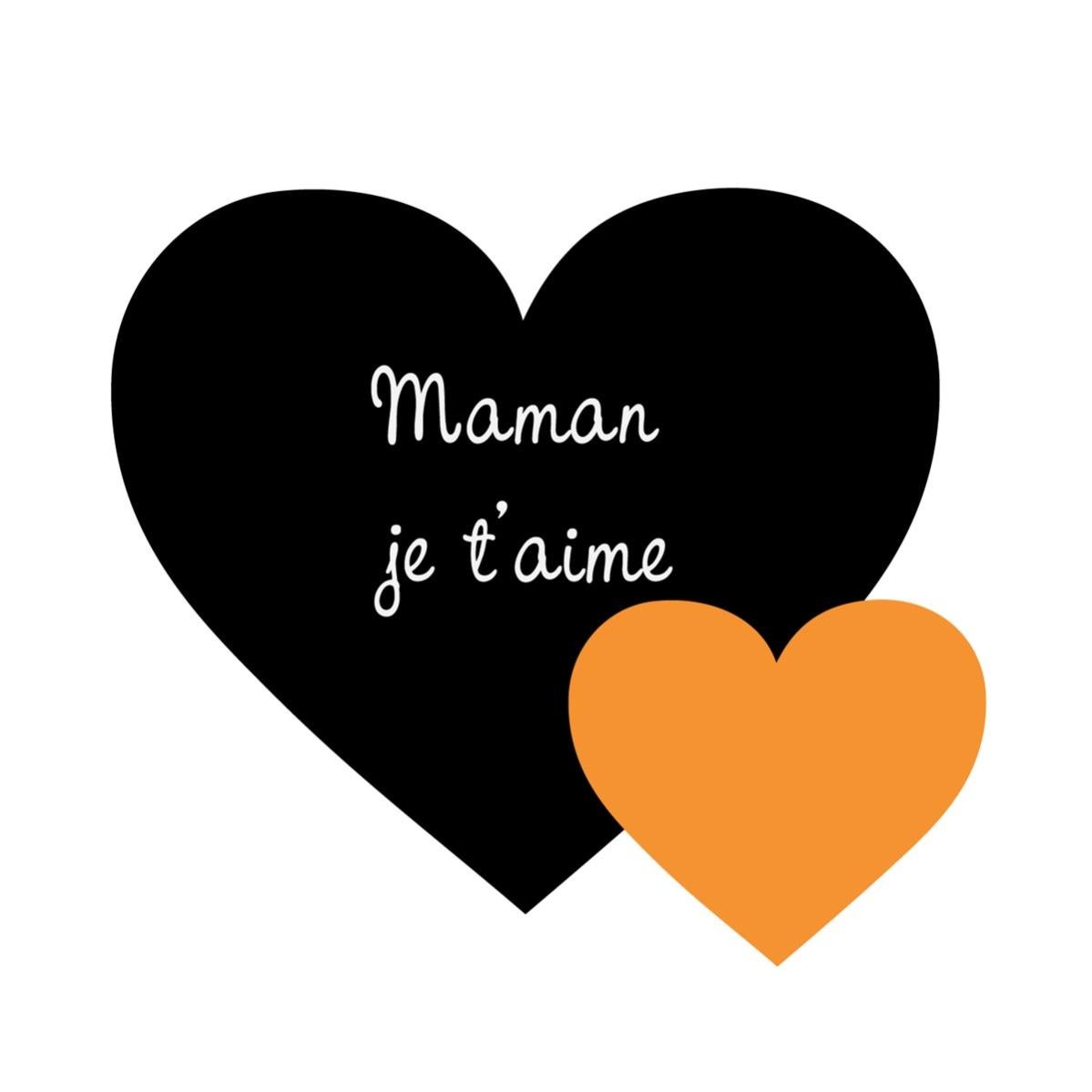 Stickers Ardoise coeur orange 28x25 cm Lilipouce | Leroy Merlin