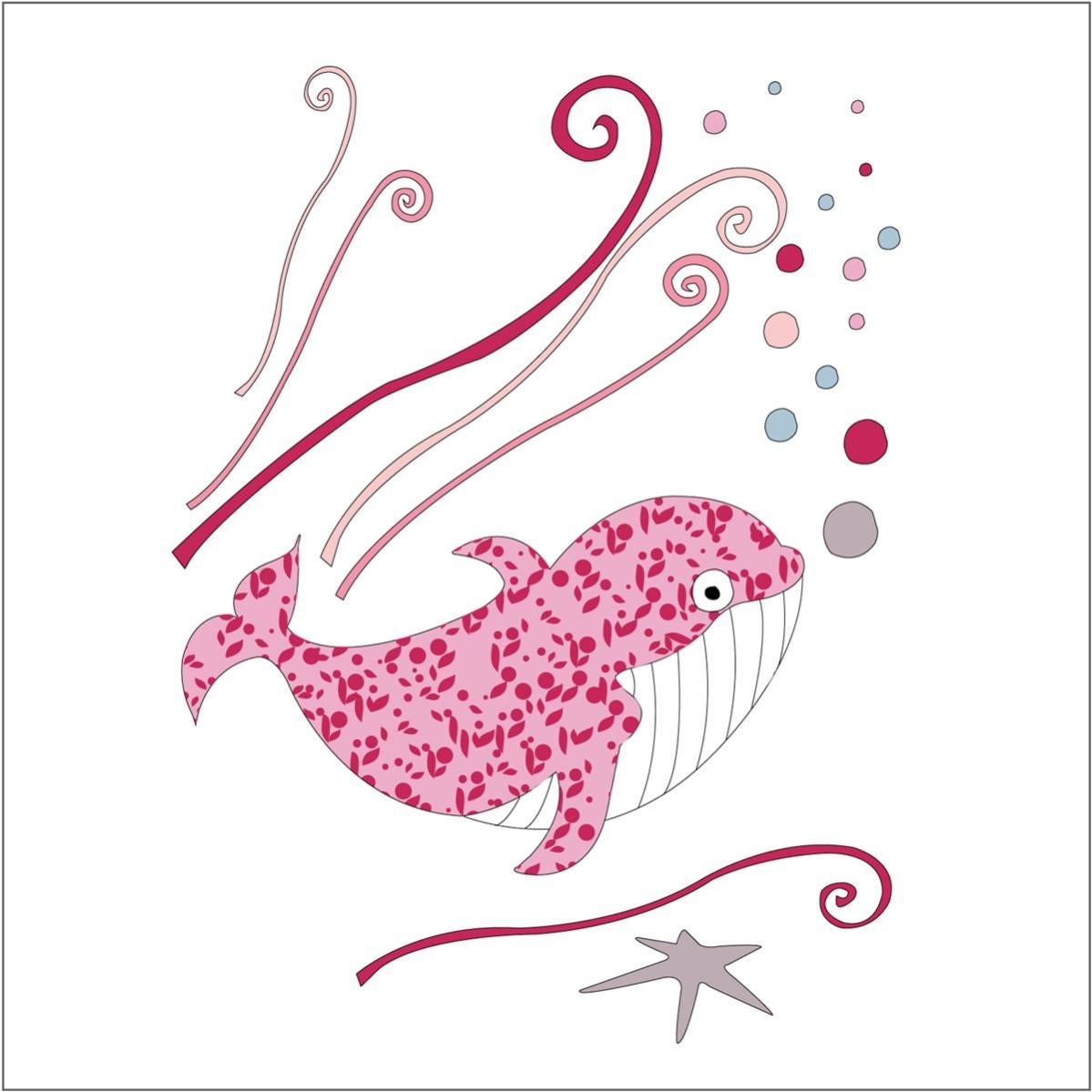 Stickers Baleine rose 34x44 cm Lilipouce | Leroy Merlin