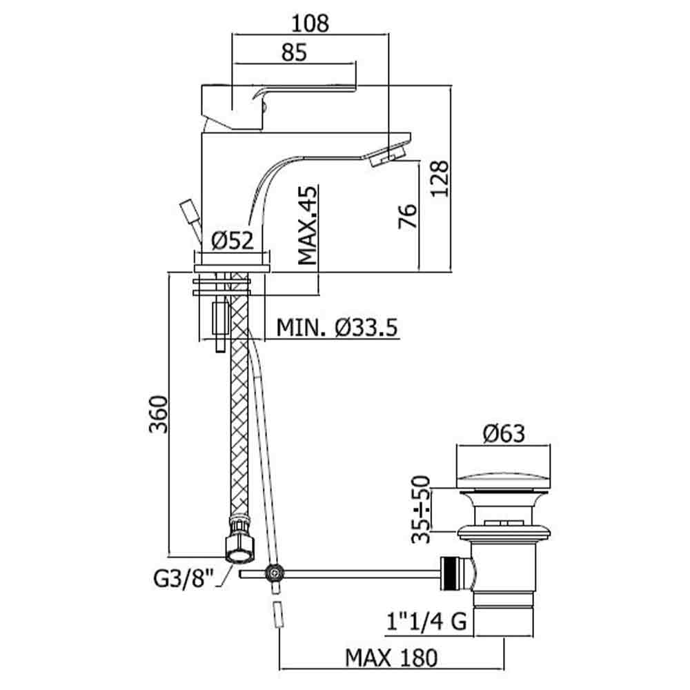Miscelatore Lavabo Con Piletta Blu Paffoni | Leroy Merlin