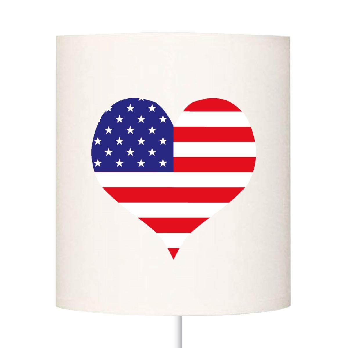 Abat-Jour Coeur Drapeau Americain multicolore Diam. 25 cm Lilipouce ...