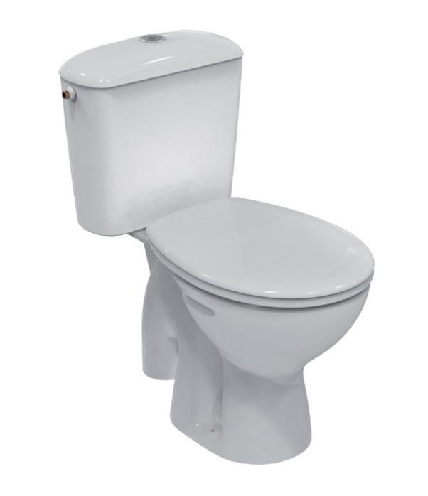 Porcher - Pack WC sur pied ULYSSE 2 prêt à poser 65x40 cm en porcelaine ...
