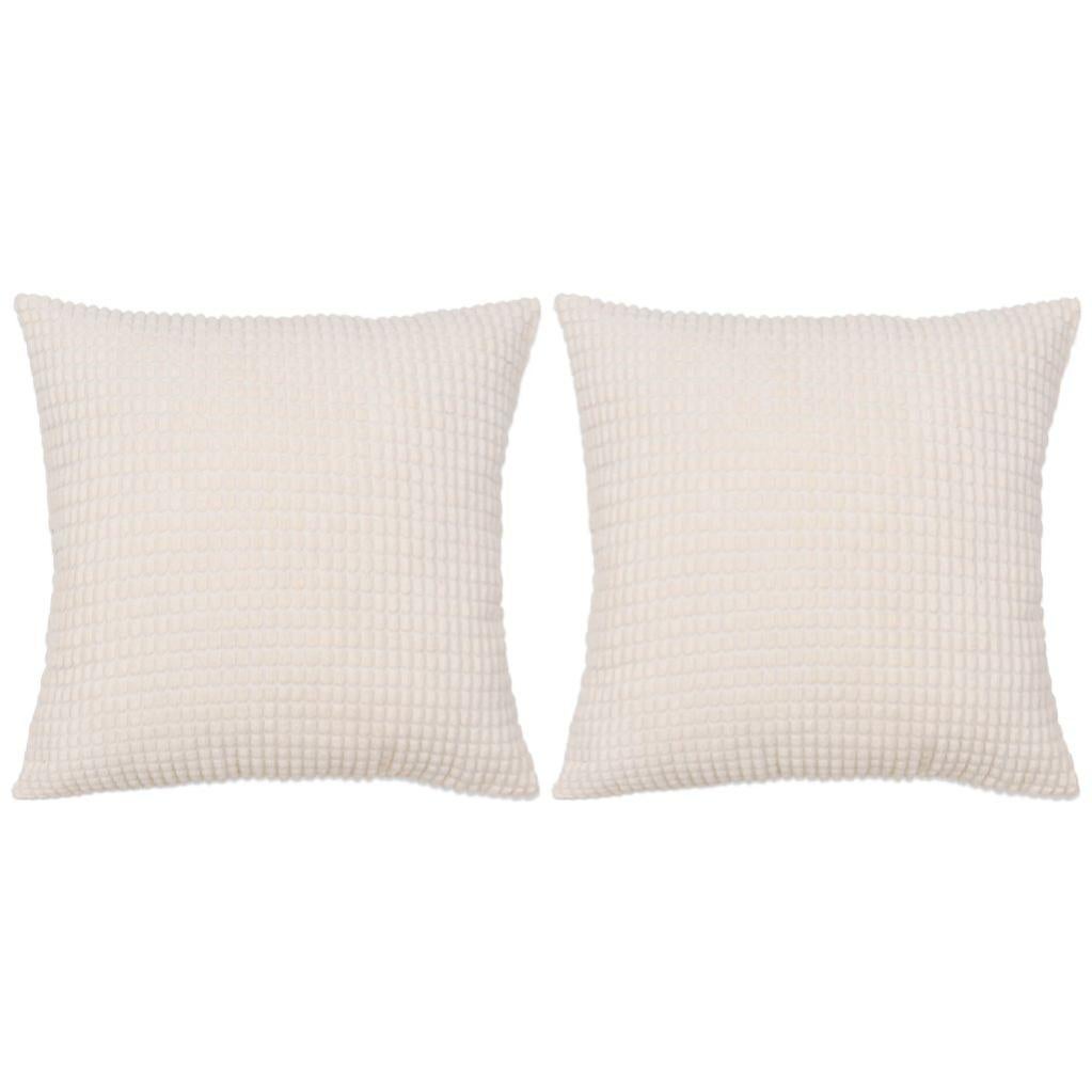 VidaXL Set di Cuscini 2 pz in Velour 45x45 cm Bianco Avorio | Leroy Merlin