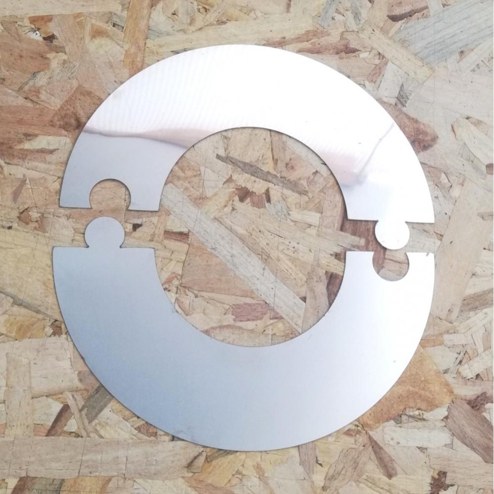 Semi rosone circolare per tubo inox, diametro 130mm | Leroy Merlin