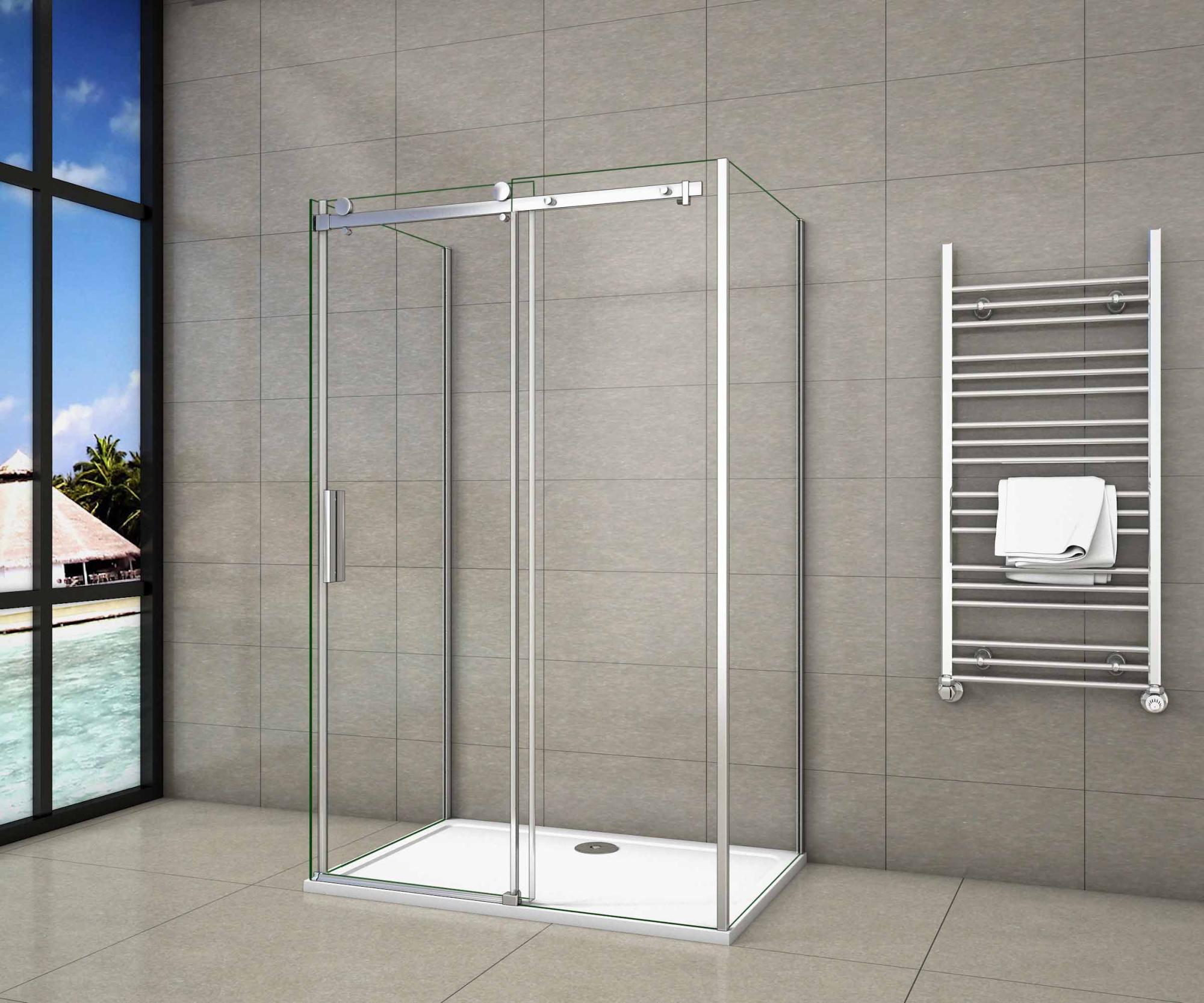 Aica Cabine De Douche 110x90x90cm En Forme U Une Porte De Douche ...