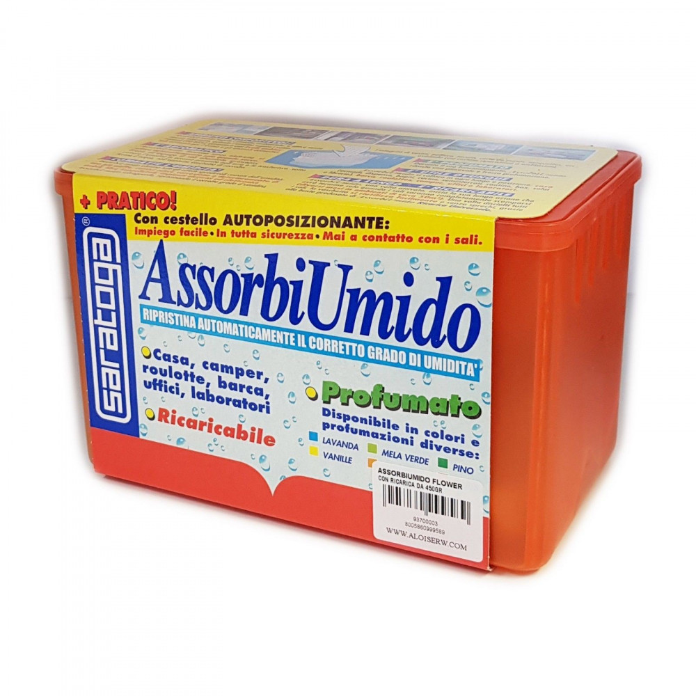 Assorbiumido in vaschetta con 1 ricarica da 450gr fragranza flower ...