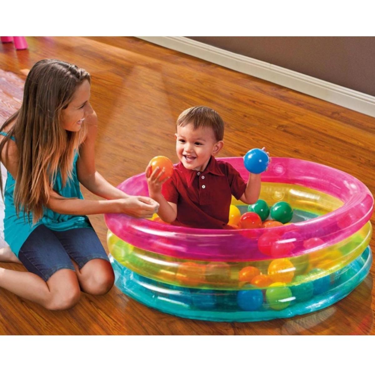 Intex 48674 Piscina Baby 3 Anelli Palline Colorate 86x25 Cm | Leroy Merlin