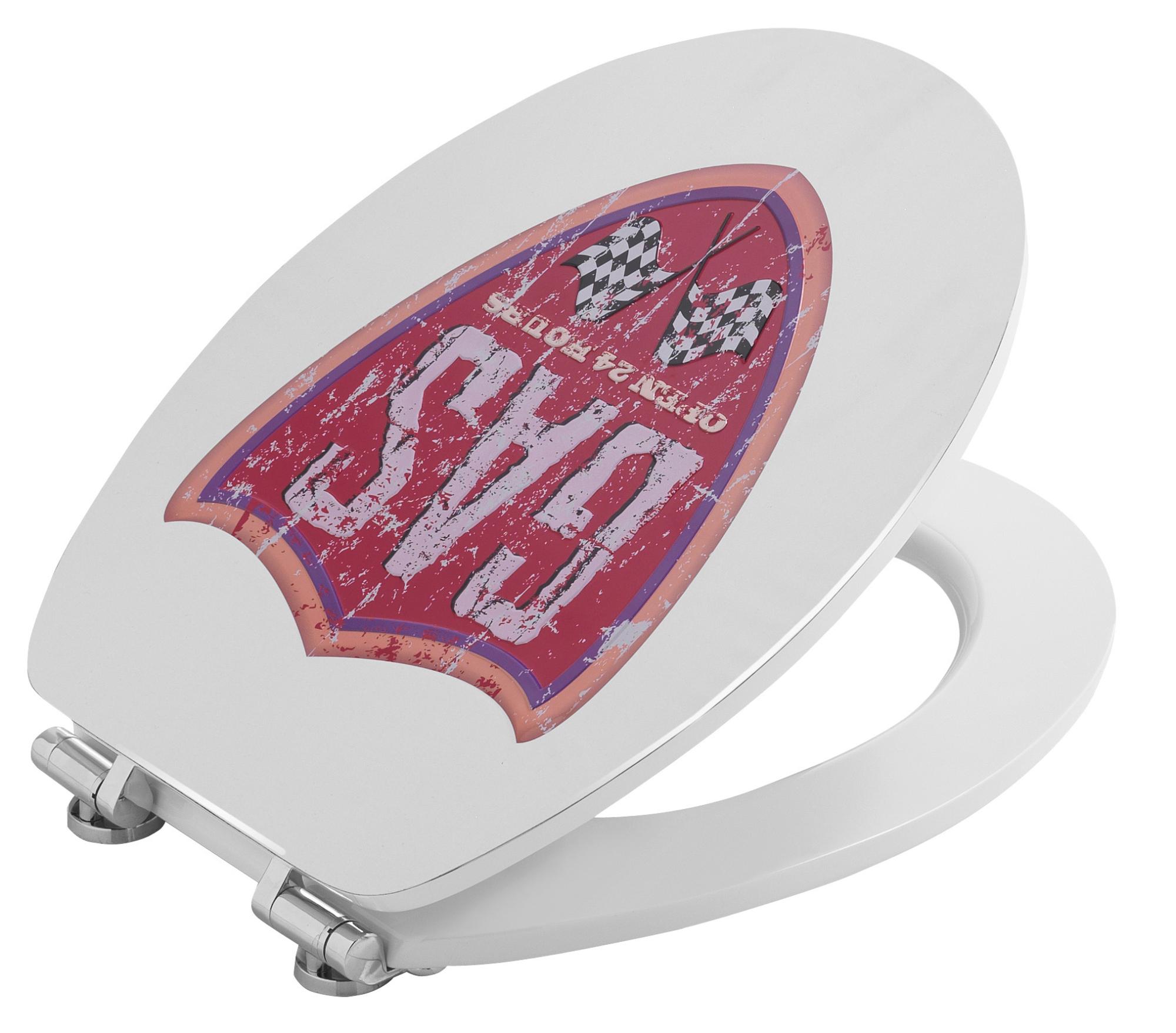 TAVOLETTA SEDILE WC CON SCUDO METALLICO IN 3D "GAS" | Leroy Merlin