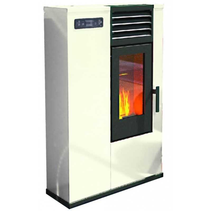 Stufa a Pellet Punto Fuoco Susy Slim 7,5Kw Avorio | Leroy Merlin