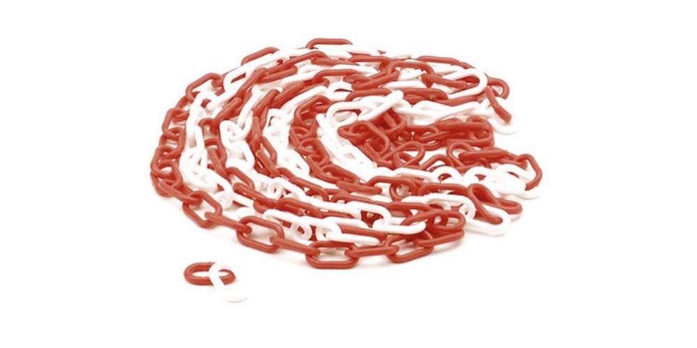Protection - Security RED/WHITE CHAIN - 5 m | Leroy Merlin